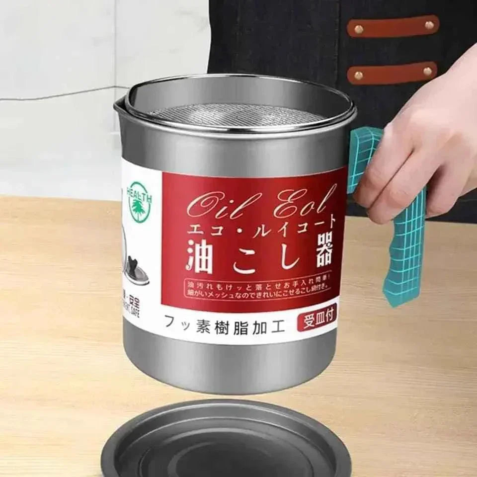 Stainless Steel Oil Filter Pot 1.4 Liter for Cooking and Frying – Rexoh
